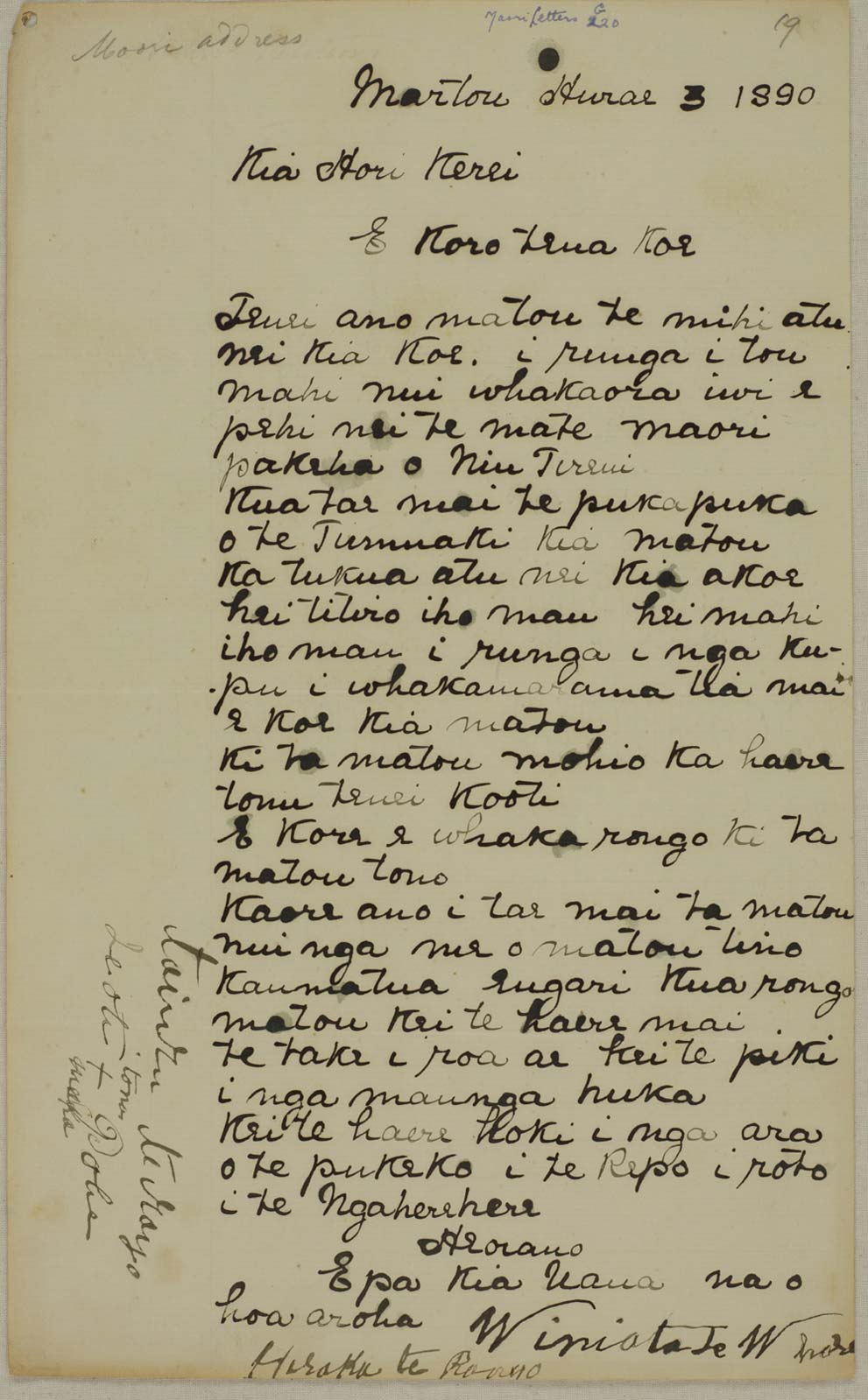 Winiata Te Whaaro - Ko Ngāti Hinemanu Te Iwi